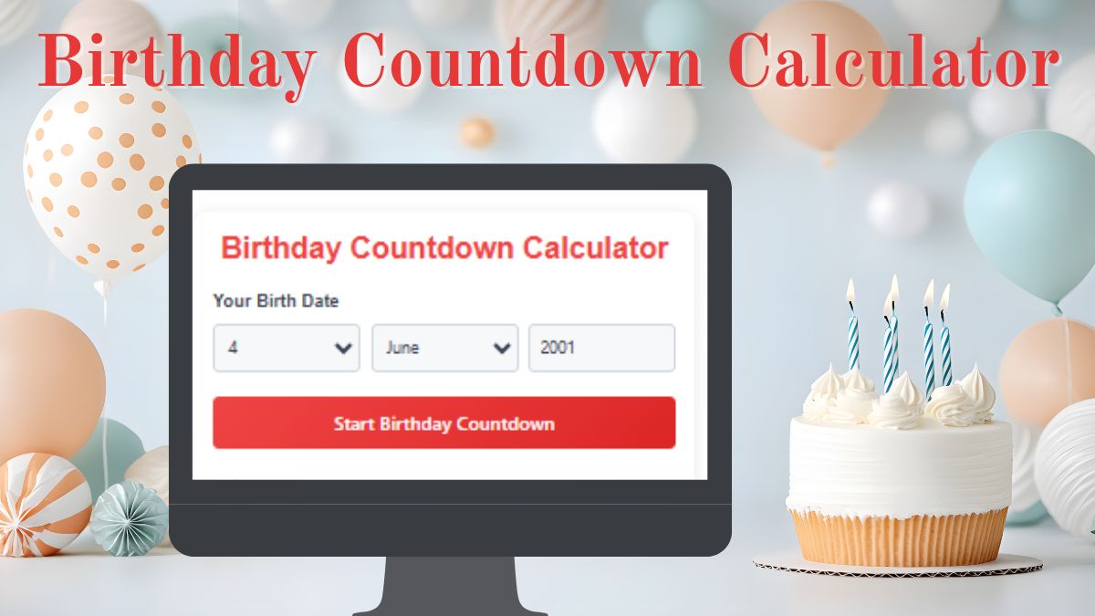 Birthday Countdown Calculator | Countdown Timer Full Screen